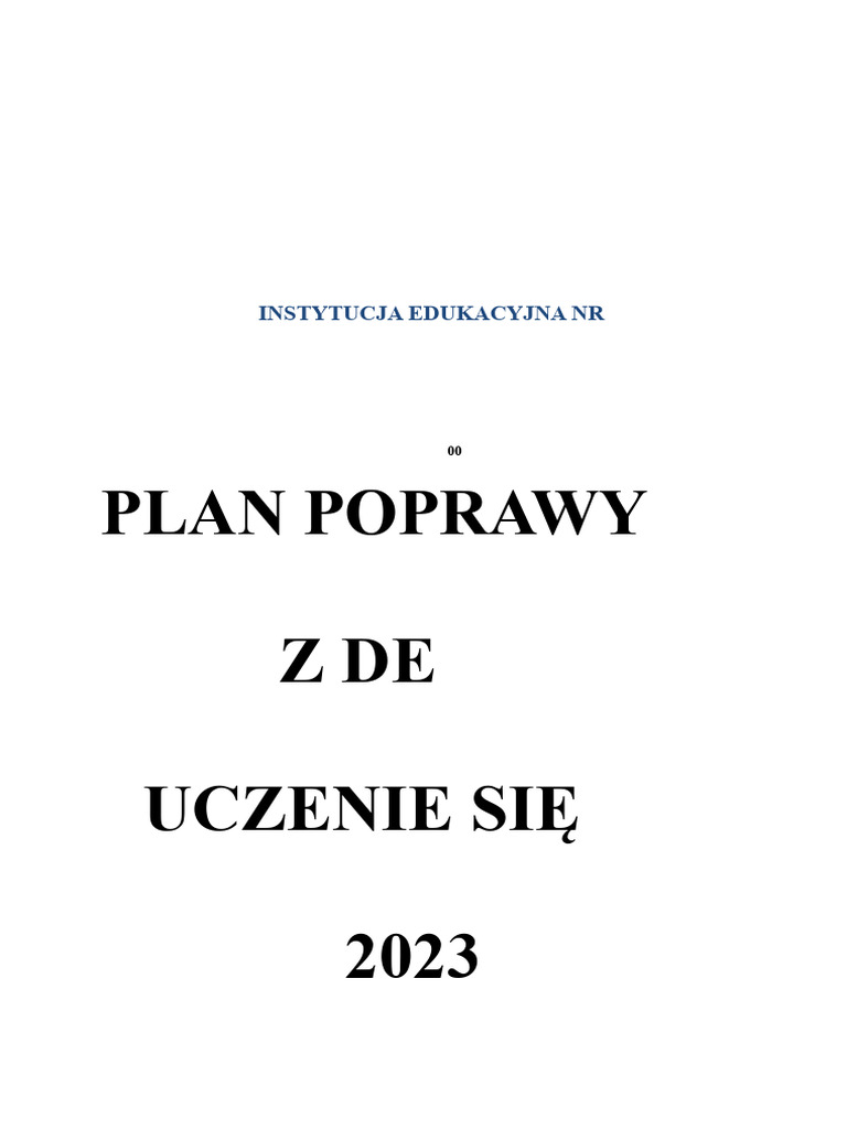 DPCC 2023 - Plan Doskonalenia | PDF