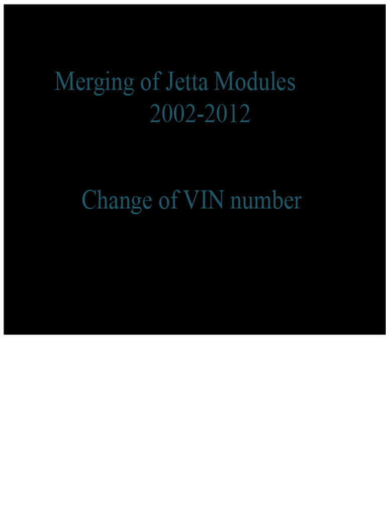 Jetta Module Merging Guide (2002-2012) | PDF | Software | Computer ...