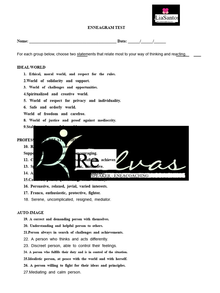 Enneagram Test | PDF | Optimism | Creativity