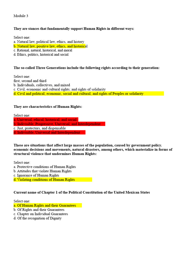 School coexistence CNDH Module 3 | PDF | Human Rights | Rights