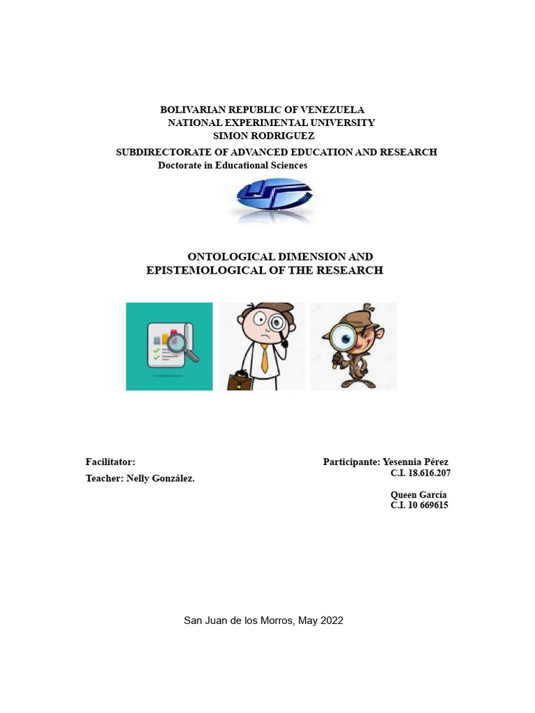 ONTOLOGICAL DIMENSION OF QUALITATIVE RESEARCH (1) | PDF | Epistemology | Knowledge