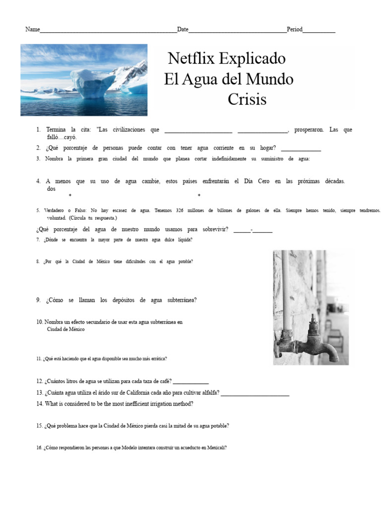 NetflixExplicóLaCrisisMundialDelAgua-1 | PDF | Agua | Ciencias de la Tierra