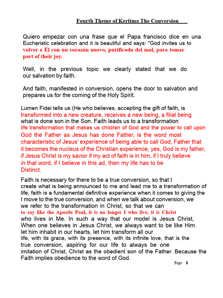 Fourth Topic Conversion | PDF | Born Again | Jesus