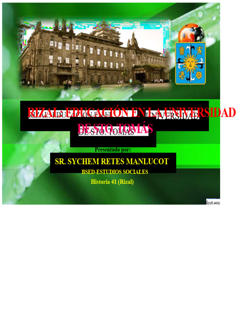 RIZAL EN UST | PDF