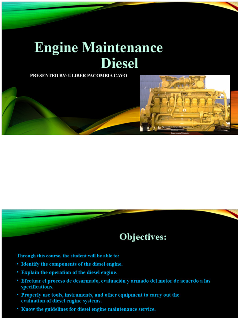 Diesel Engine Maintenance Guide | PDF | Engines | Diesel Engine