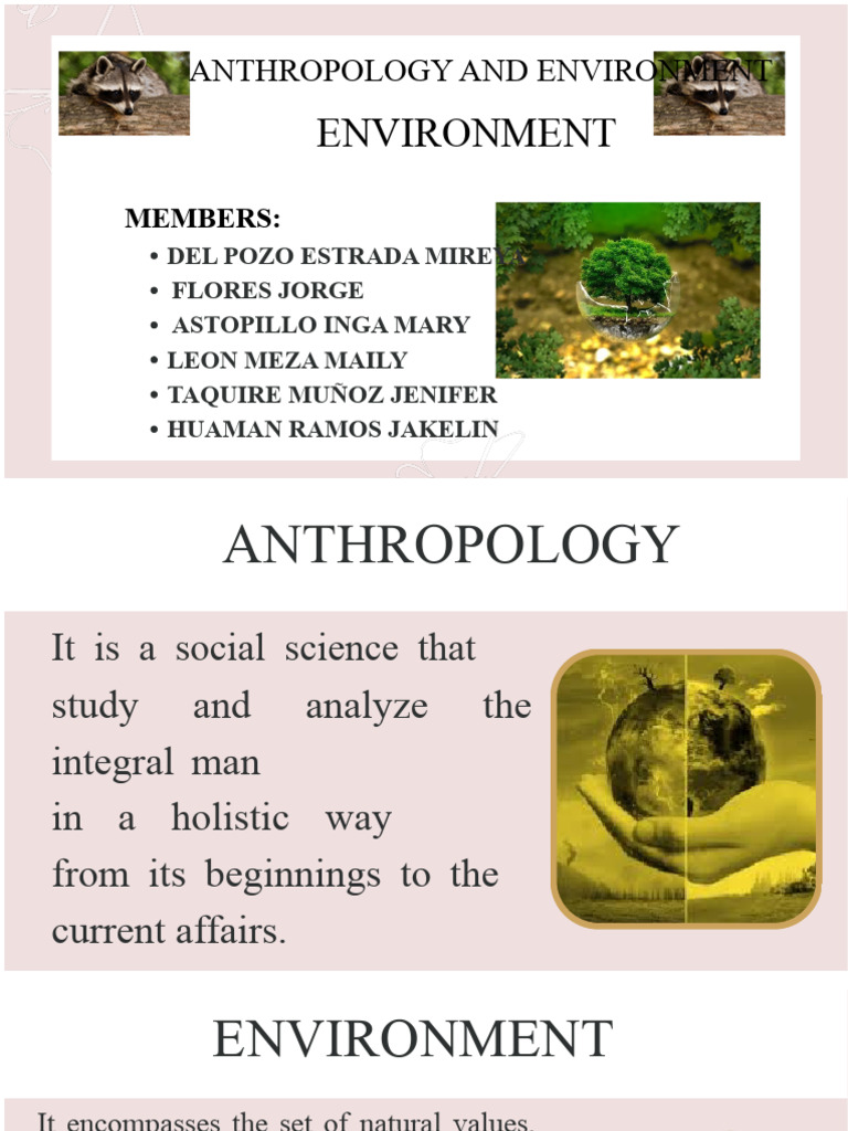 ANTHROPOLOGY AND ENVIRONMENT | PDF | Natural Environment | Anthropology
