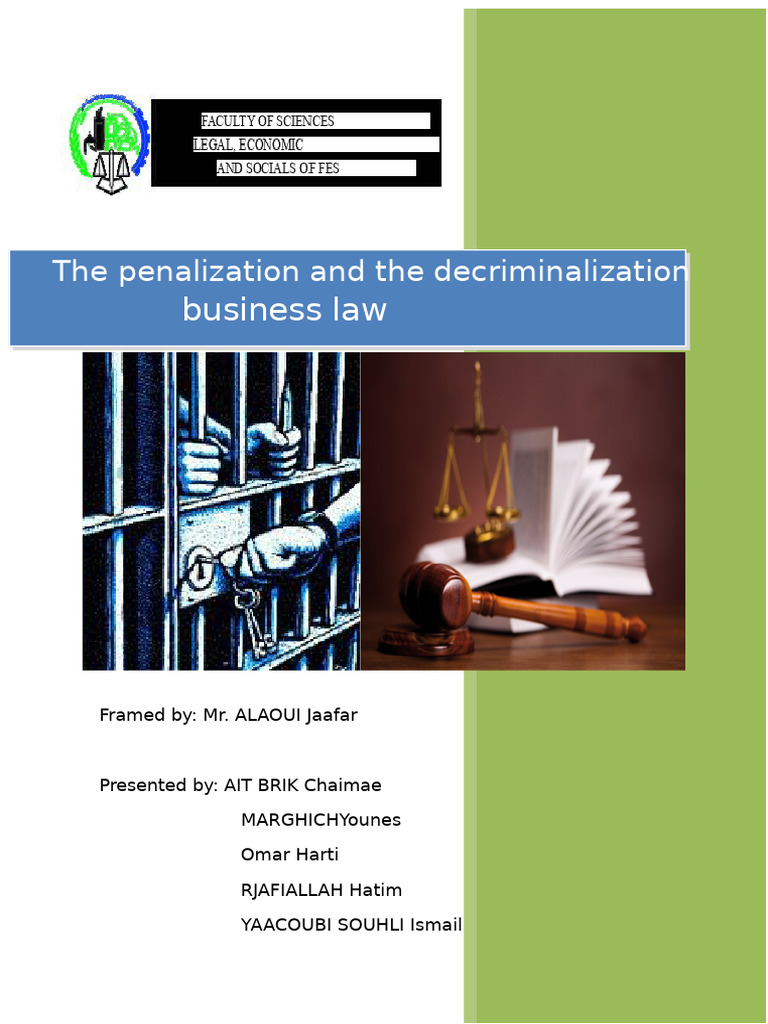 The Penalization and Decriminalization of Business Law | PDF | Crimes ...