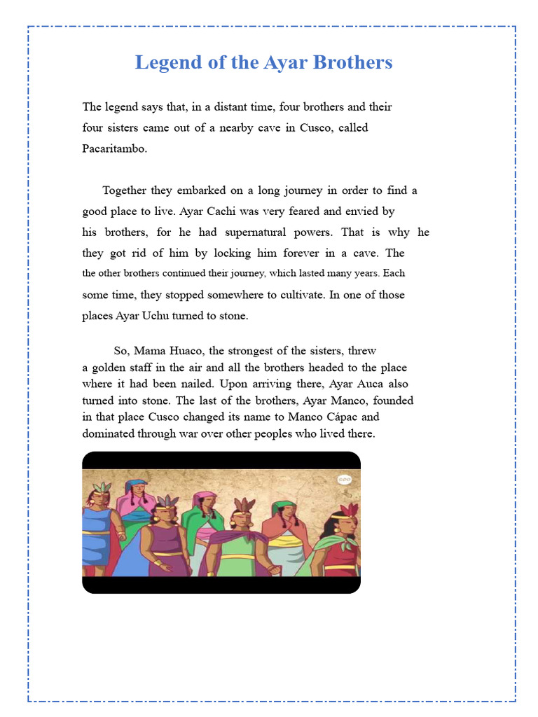 Legend of the Ayar Brothers in Cusco | PDF