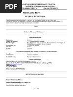 R134a Refrigerant Safety Data Sheet | PDF