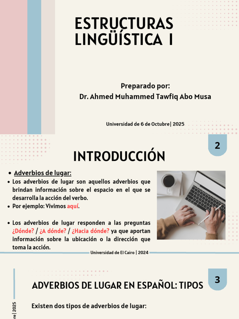 Clase 2 Adverbios de Lugar | PDF | Adverbio | Gramática