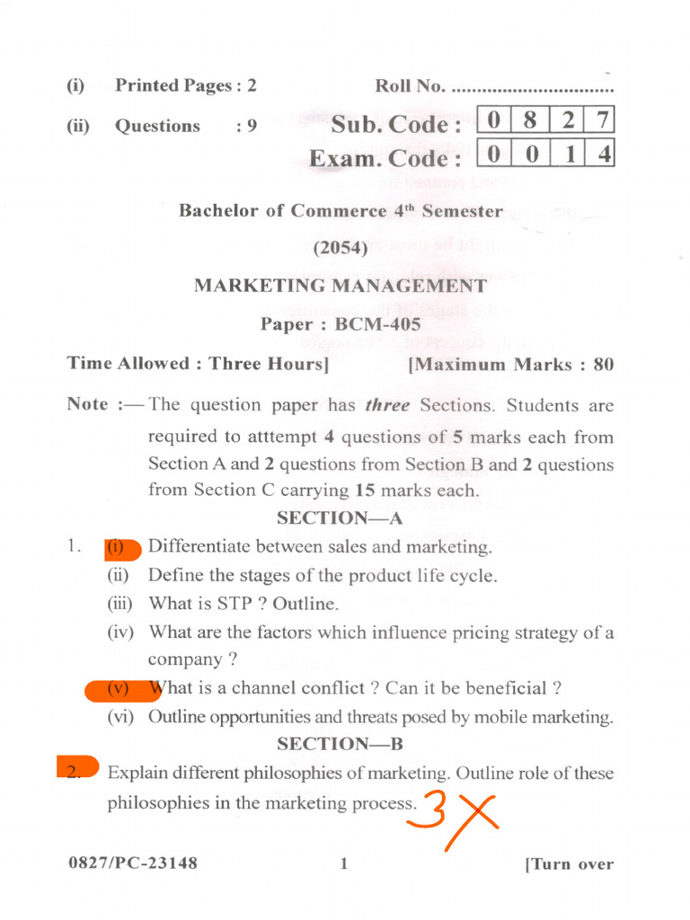 Marketing Management 1 | PDF