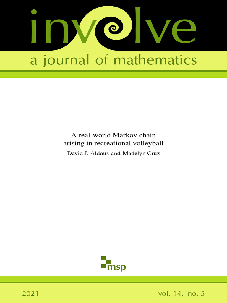 Markov Chain Model in Recreational Volleyball | PDF | Markov Chain ...