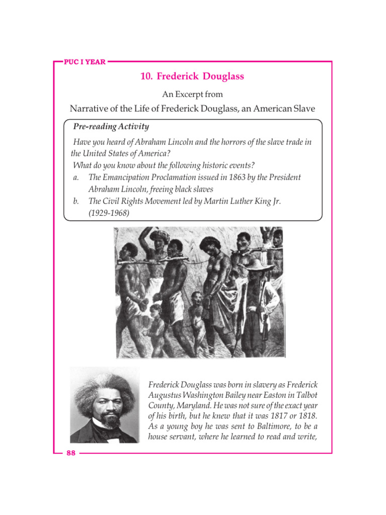 Frederick Douglass: Life as a Slave | PDF | Frederick Douglass | Slavery