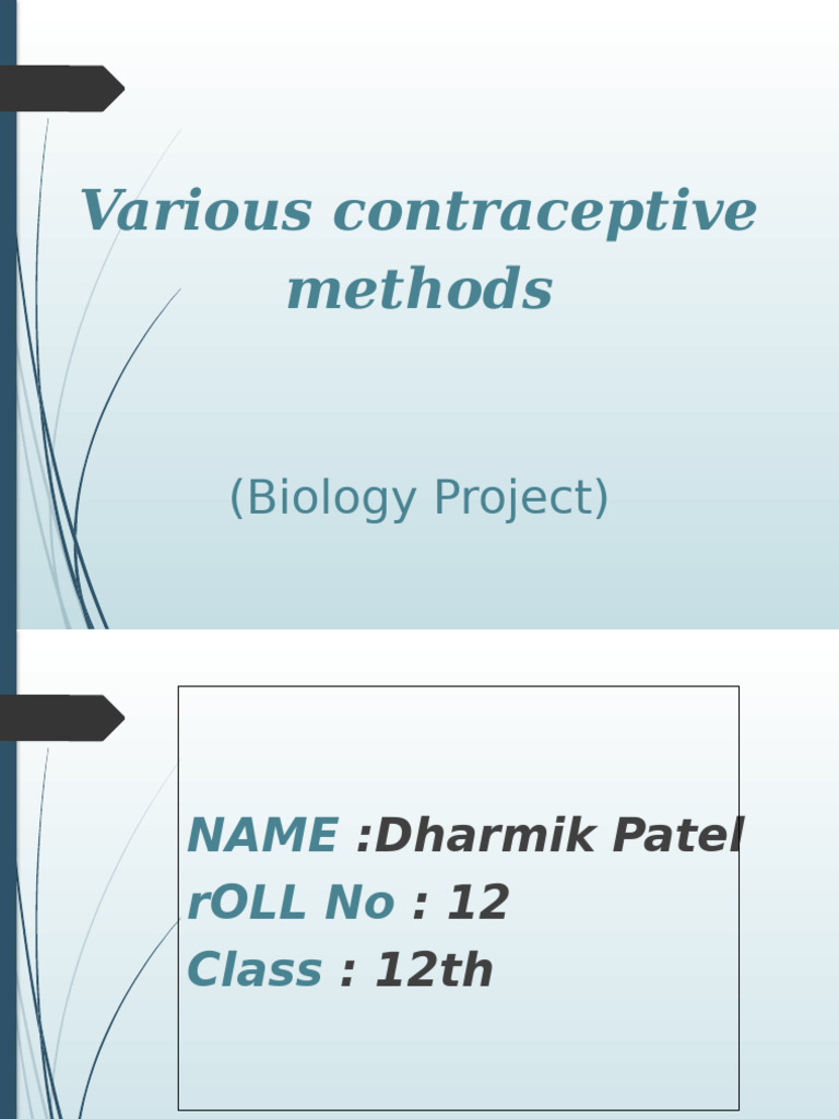 Comprehensive Guide to Contraceptive Methods | PDF | Birth Control ...