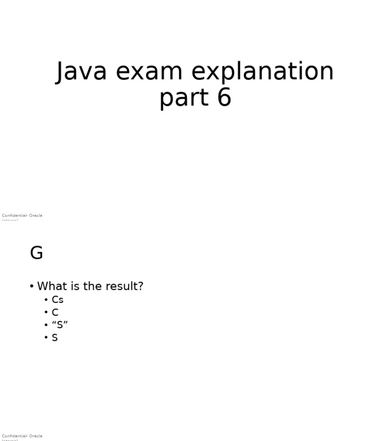 Java Exam Part 6: Results Explained | PDF