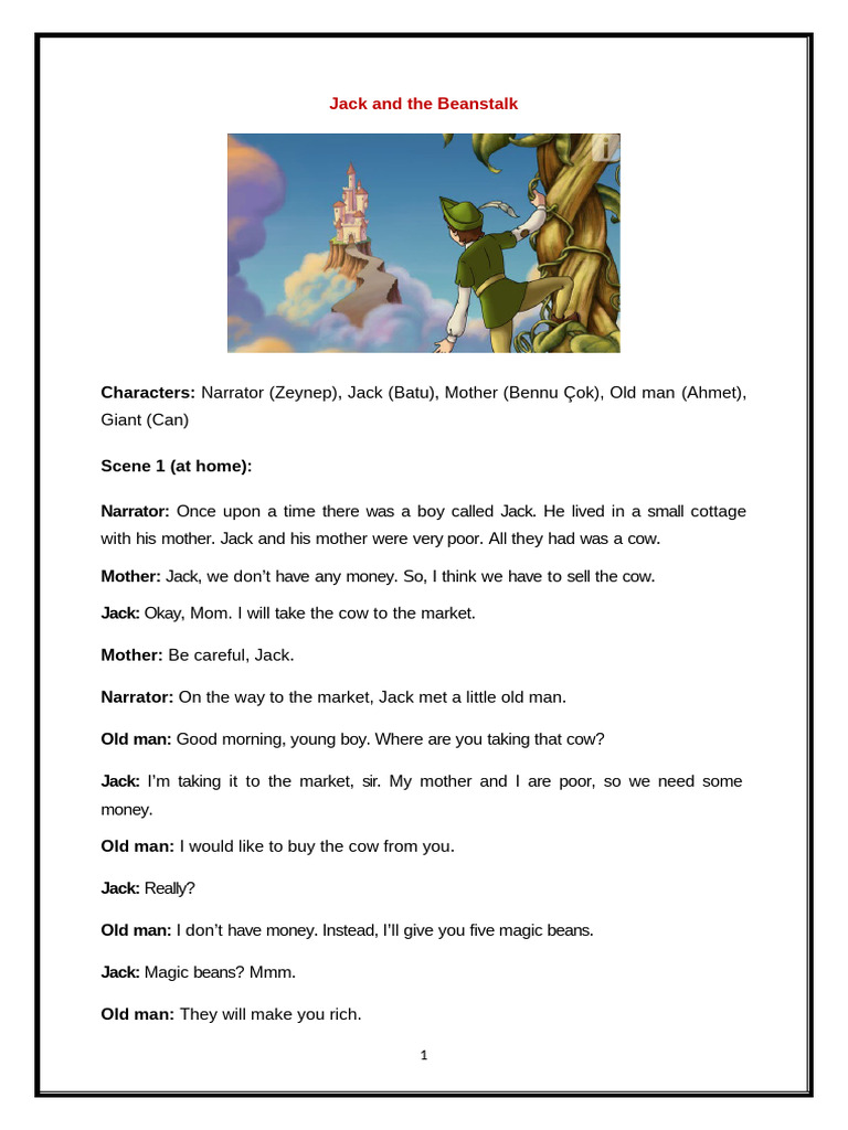 Jack and the Beanstalk: A Retelling | PDF | Jack And The Beanstalk ...