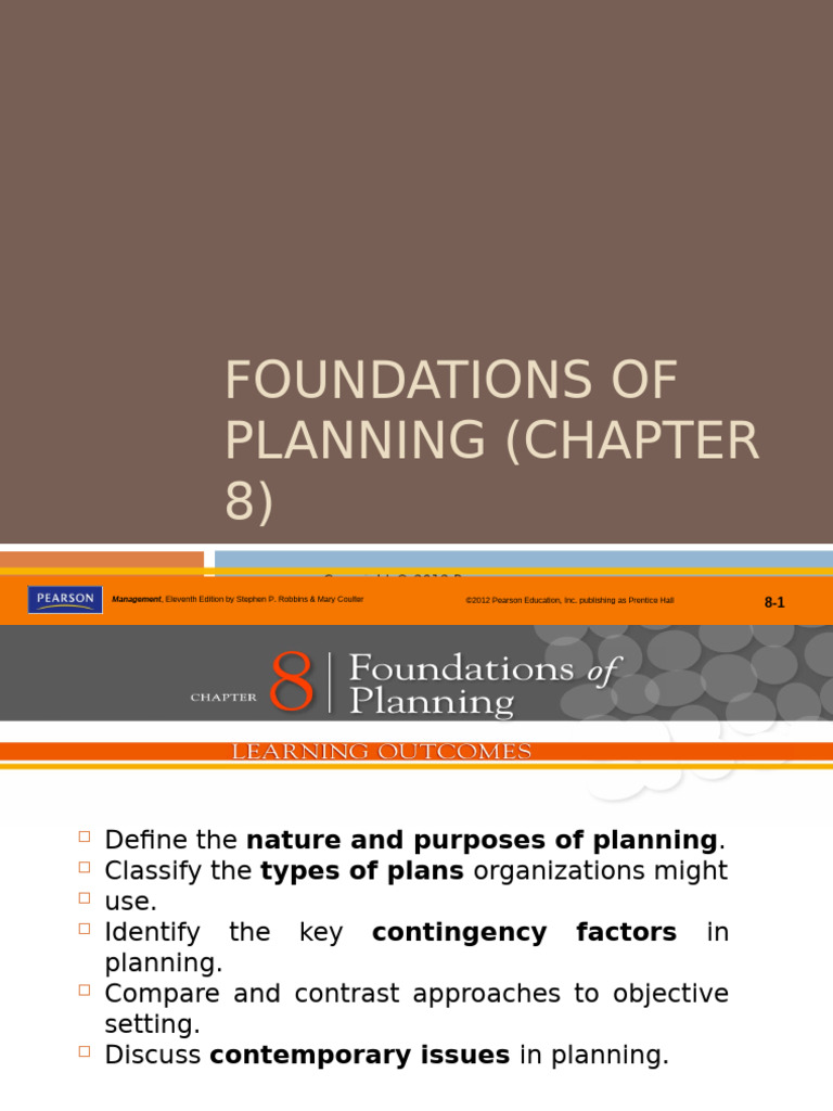 CH 8 Foundations of Planning | PDF | Virtual Reality | Business