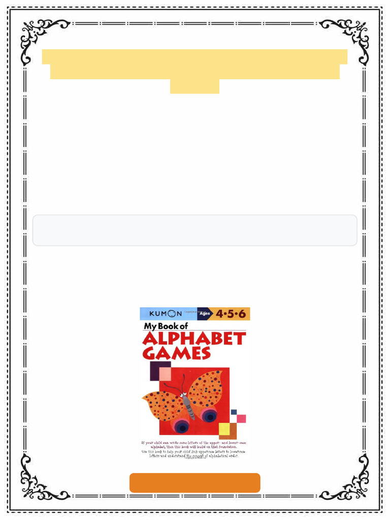 My Book of Alphabet Games 1st Edition Kumon Publishing ebook teaching ...