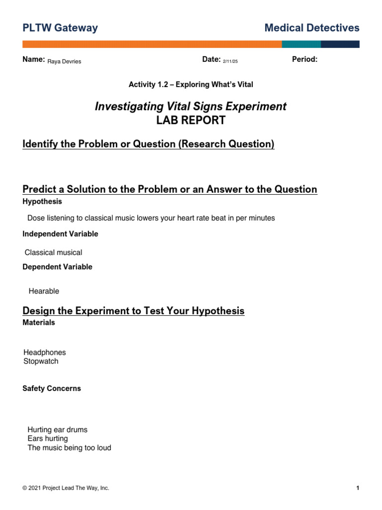 Activity+1.2+ +Exploring+What%27s+Vital+ +Investigating+Vital+Signs ...