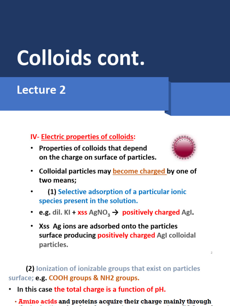 Electric Properties of Colloids Explained | PDF | Ion | Medicinal Chemistry
