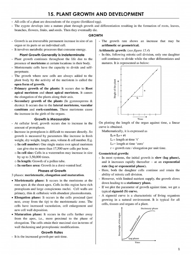Plant Growth and Development | PDF