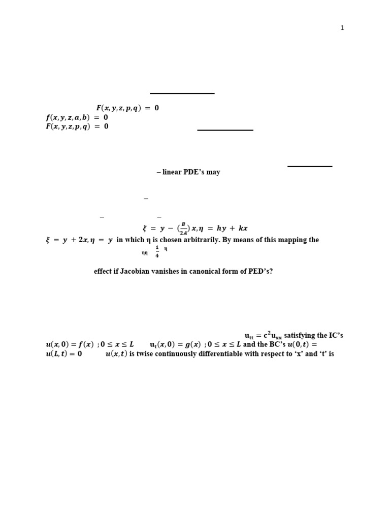 Solved Paper PDE's | PDF | Partial Differential Equation | Equations