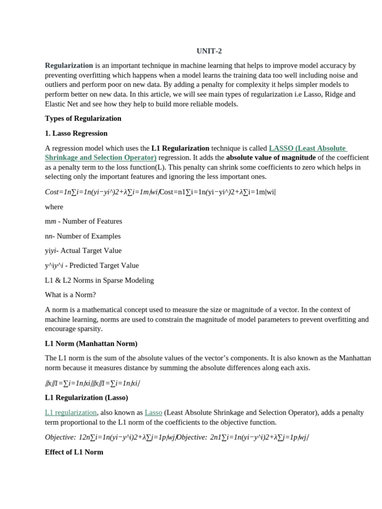 Types of Regularization in Machine Learning | PDF | Machine Learning ...