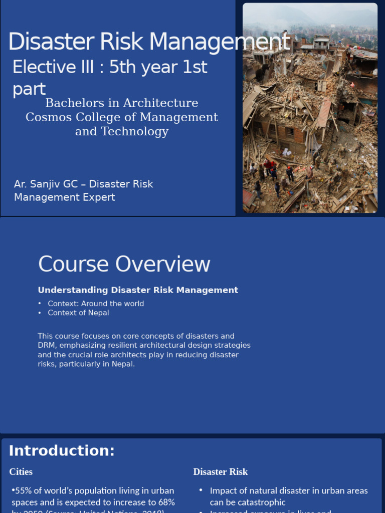 Presentation - Disaster Risk Management Orientation | PDF | Risk ...