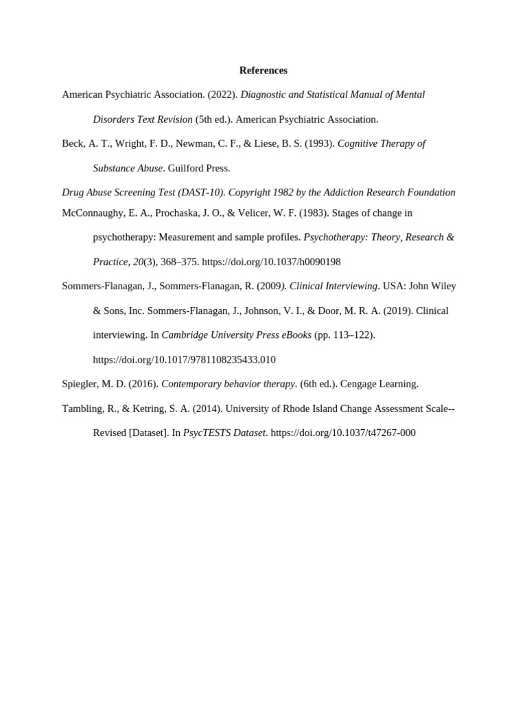 References of Addiction | PDF