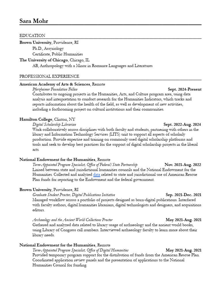 Sara Mohr CV | PDF