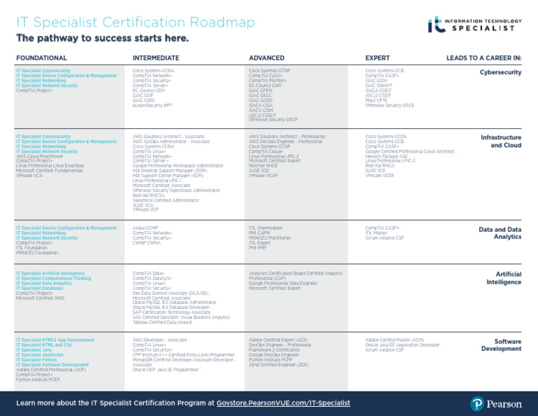 IT Specialist Roadmap | PDF | Oracle Corporation | Computing
