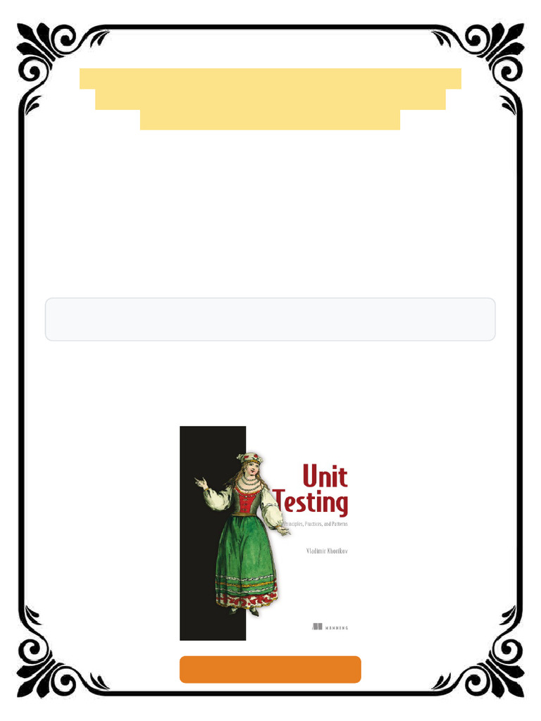 Unit Testing Principles, Practices, and Patterns 1st Edition Vladimir ...
