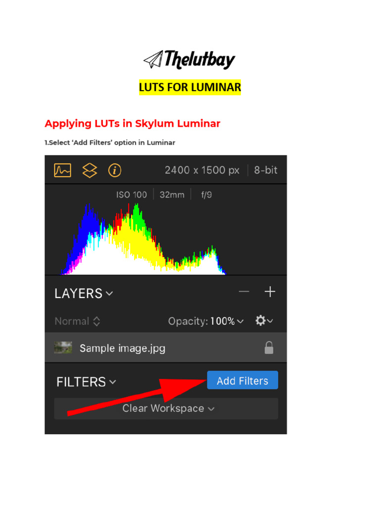 Applying LUTs in Skylum Luminar | PDF