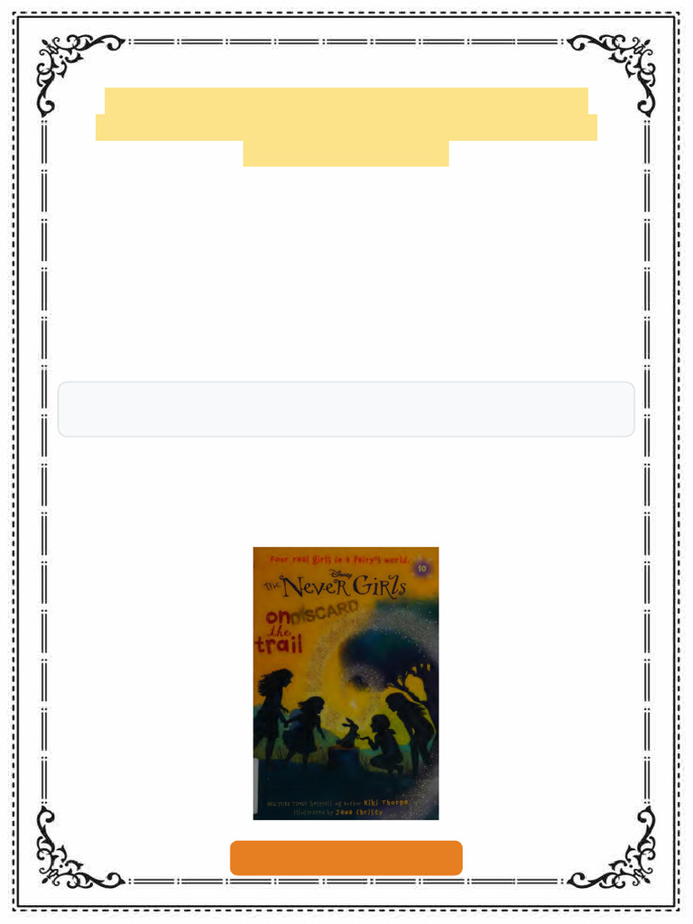 Never Girls 10 On the Trail Disney The Never Girls Kiki Thorpe ebook ...