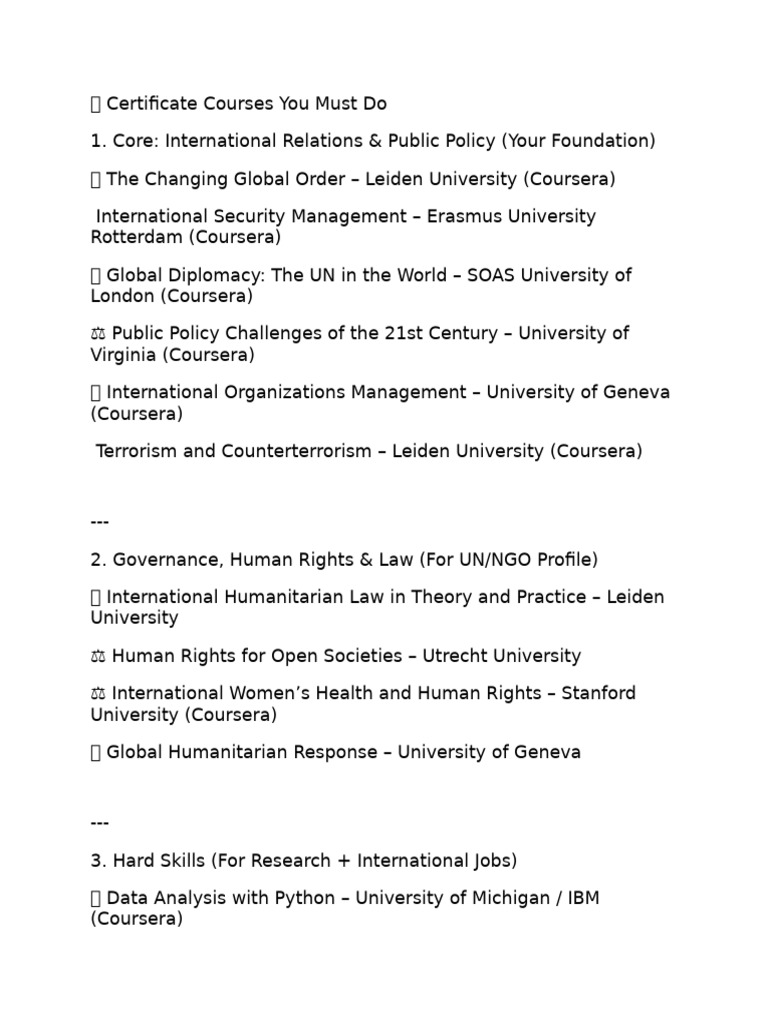 ? Certificate Courses You Mus | PDF