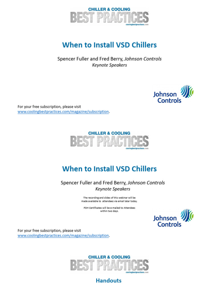 When to Install VSD Chillers Guide | PDF | Temperature | Heat Transfer