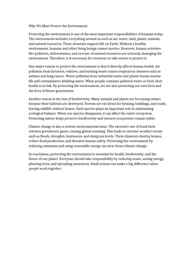Green Future Essay | PDF