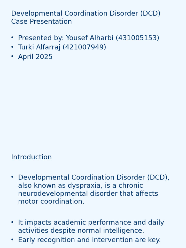 DCD Case Presentation Styled Template Fixed | PDF | Behavioural ...