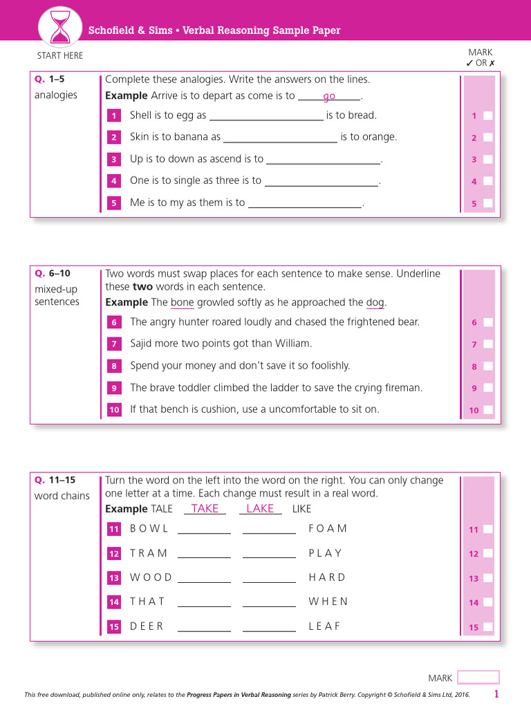 Verbal Reasoning Sample Paper Download | PDF | Egyptian Pyramids