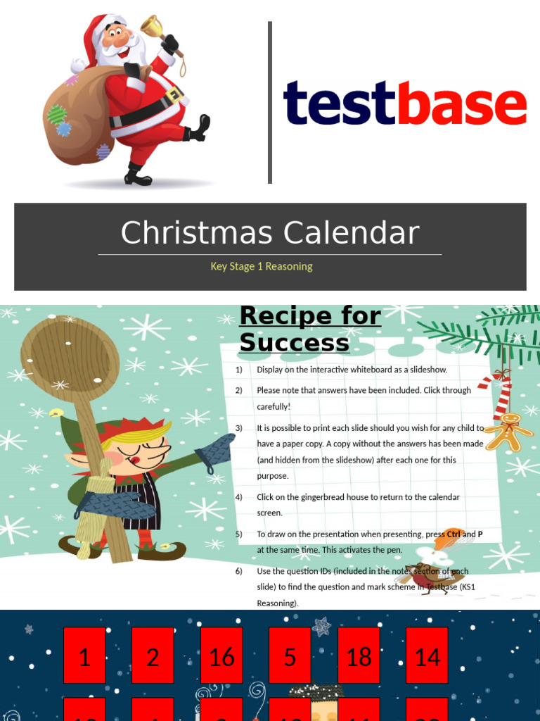 Christmas Calendar KS1 Reasoning | PDF