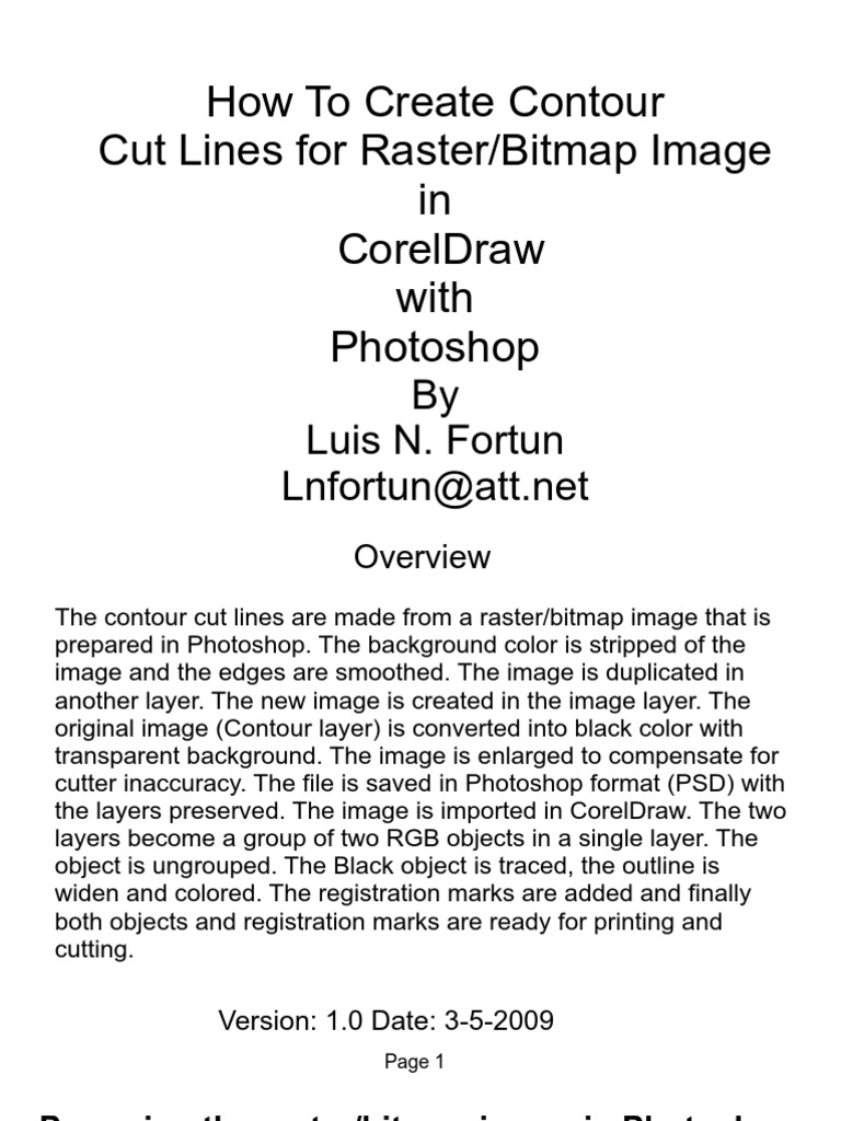 CorelDraw Photoshop Contour Cut | PDF | Adobe Photoshop | Printer ...