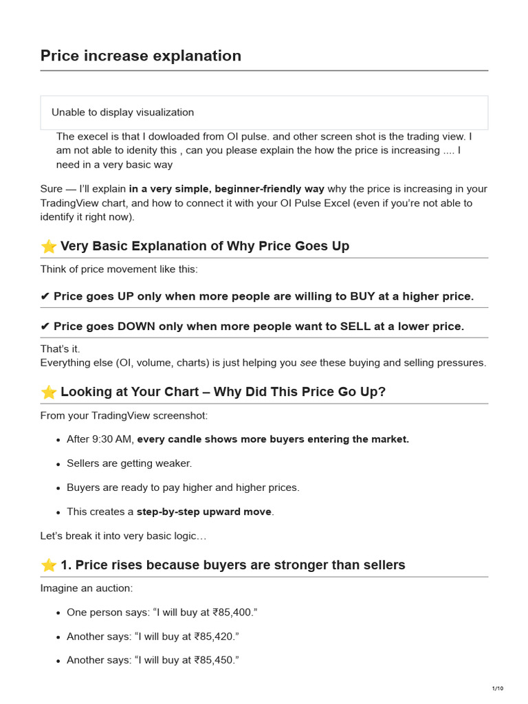 Understanding Price Increases in Trading | PDF | Prices | Market Trend