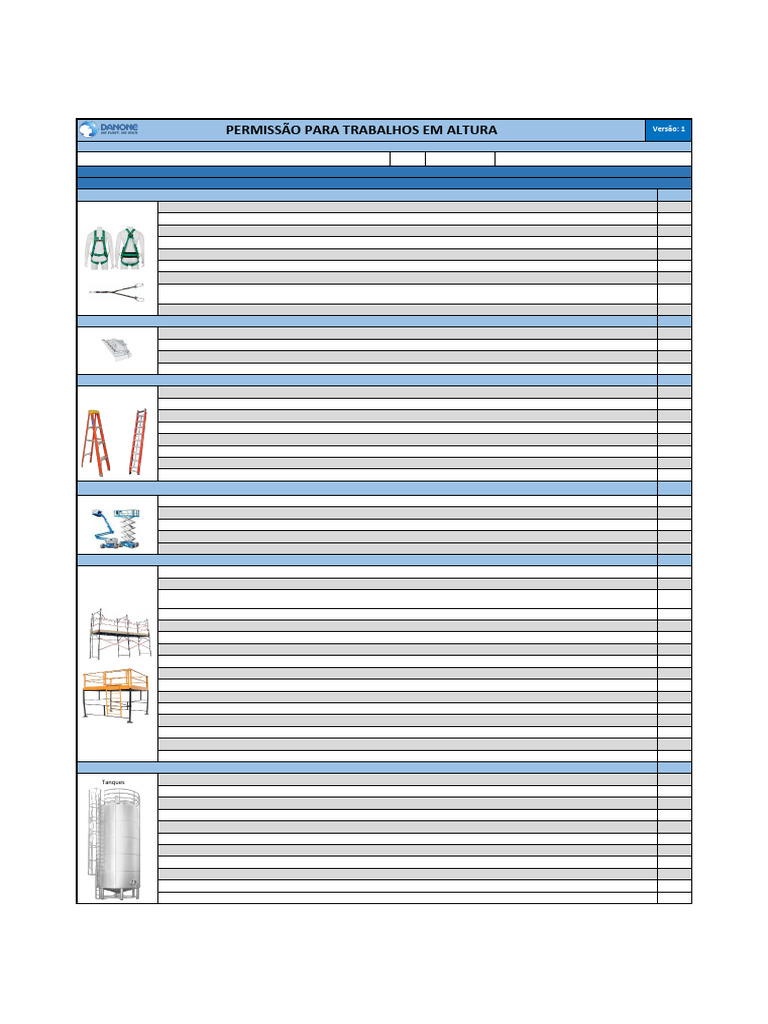 Check-list para Trabalhos em Altura | PDF
