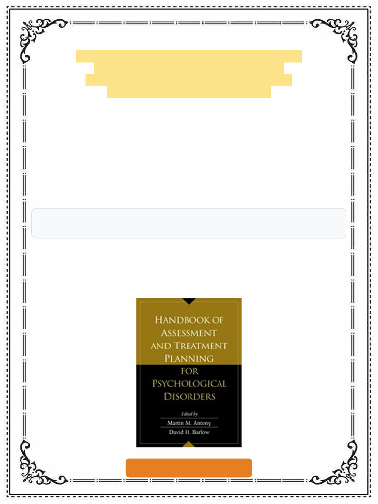 Handbook of Assessment and Treatment Planning for Psychological ...
