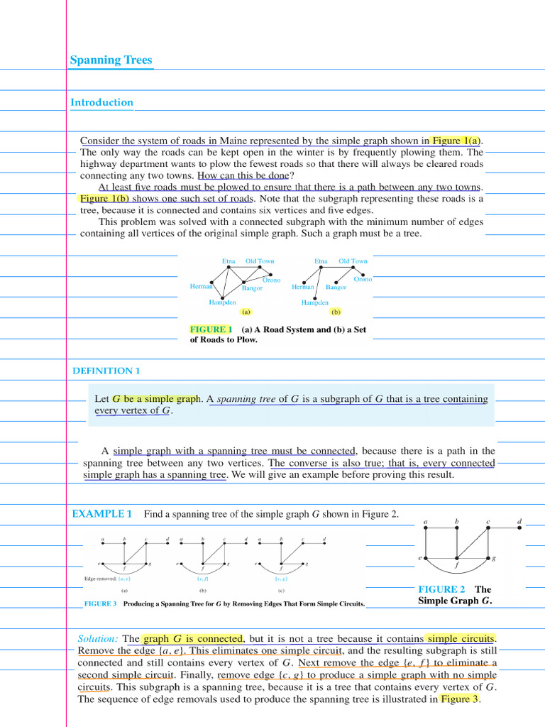 Spanning Trees | PDF