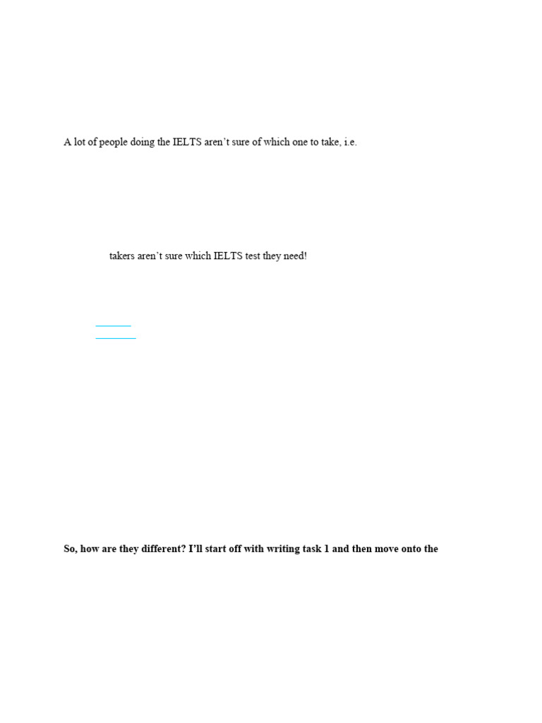 IELTS Academic vs General Explained | PDF | International English ...
