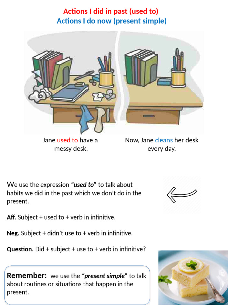 Understanding "Used To" vs. Present Simple | PDF