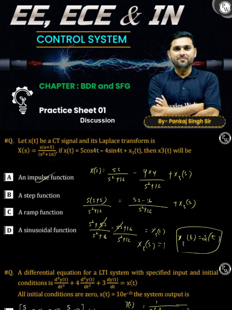 Basic of Control System & Block Diagram and SFG _ Practice Sheet 01 ...