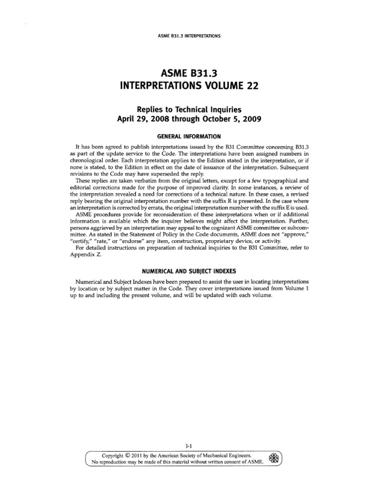 ASME B31.1 Interpretations | PDF | Pipe (Fluid Conveyance) | Welding