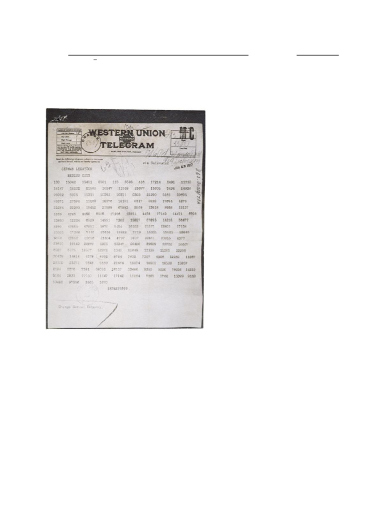 US 06-04 in Class - Decoding The Zimmerman Telegram | PDF | Military ...